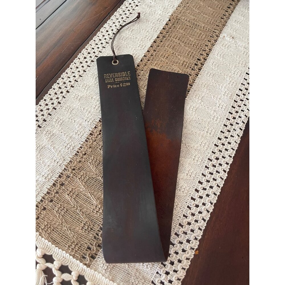 Antique Barber Straight Razor Sharpening Strap Tool C… - Gem